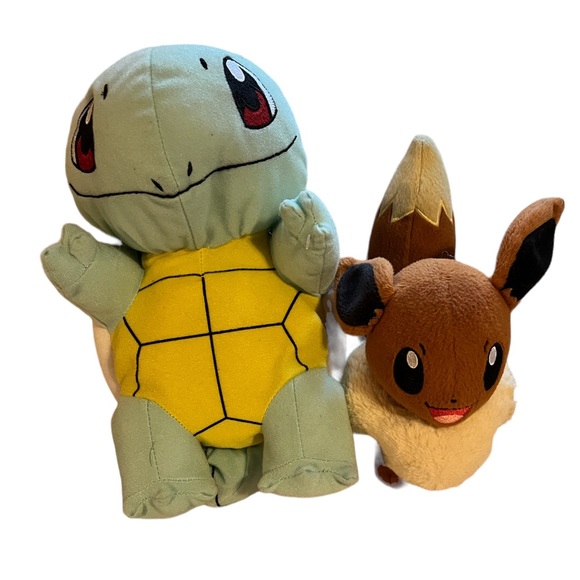 Pokemon | Toys | 2 Pokemon Plush Eevee And Squirtle | Poshmark
